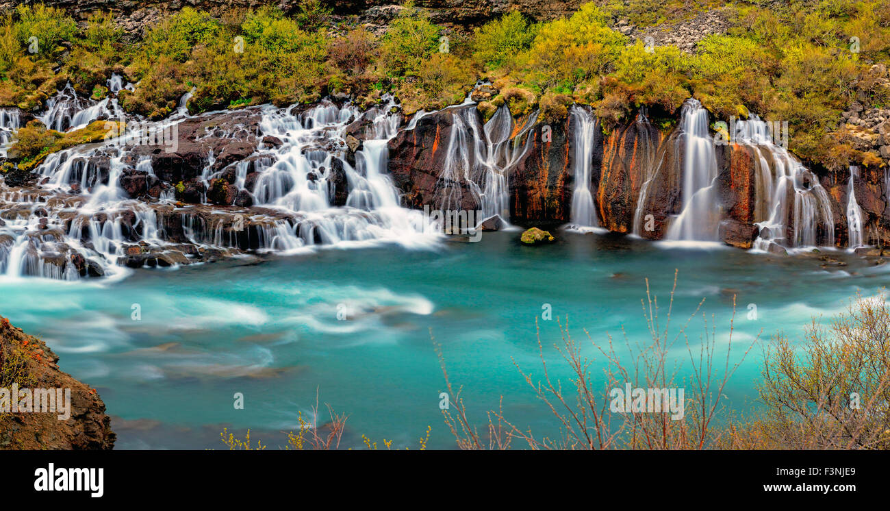 Hraunfossar hi-res stock photography and images - Alamy