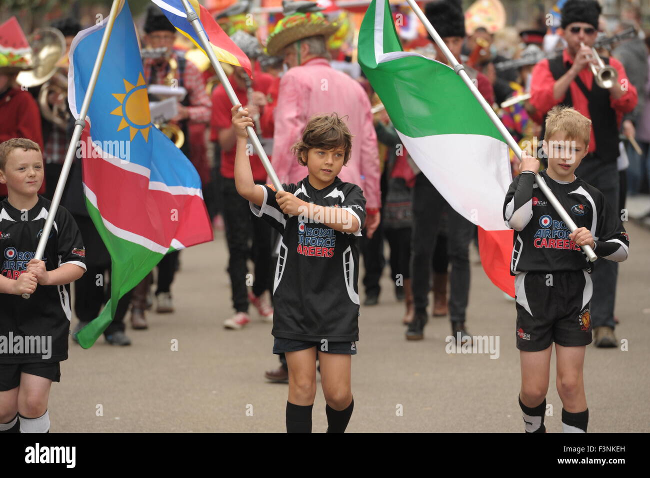 Exeter, Devon, UK. 10th Oct, 2015. Five Nations Parade for the Rugby ...