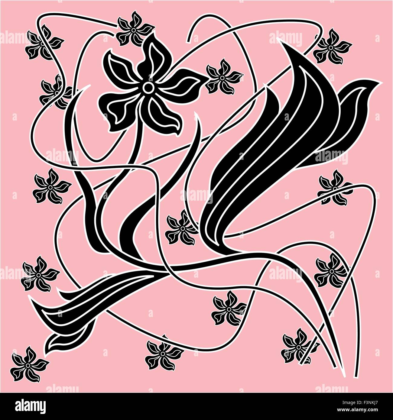 Decorative figure on ornamental background Stock Vector Images - Alamy