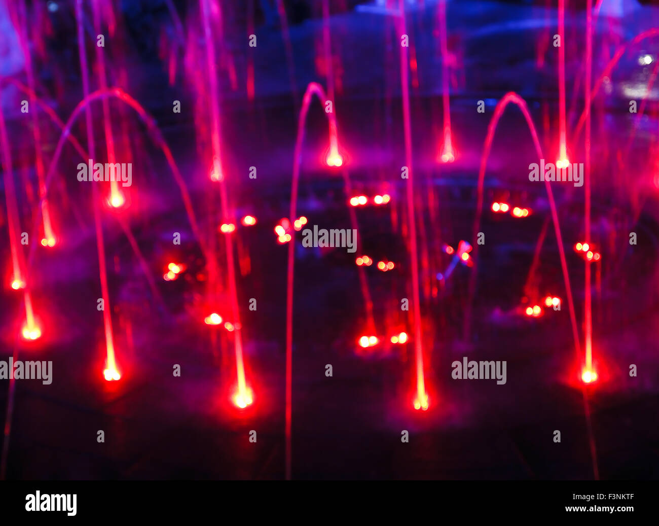 Fountain night lights Stock Photo - Alamy