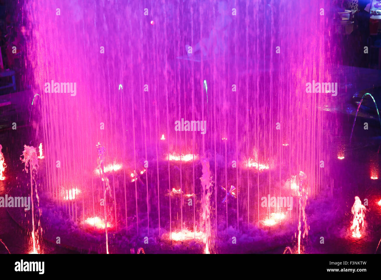 Fountain night lights Stock Photo - Alamy