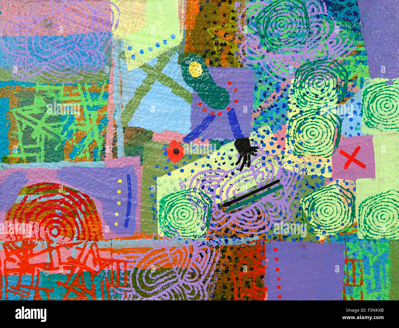 canvas with painting from german artist otmar alt and israeli artist ...