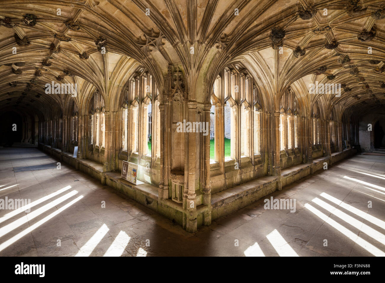 The cloisters at Laycock Abbey, Laycock, Wiltshire, England Stock Photo ...