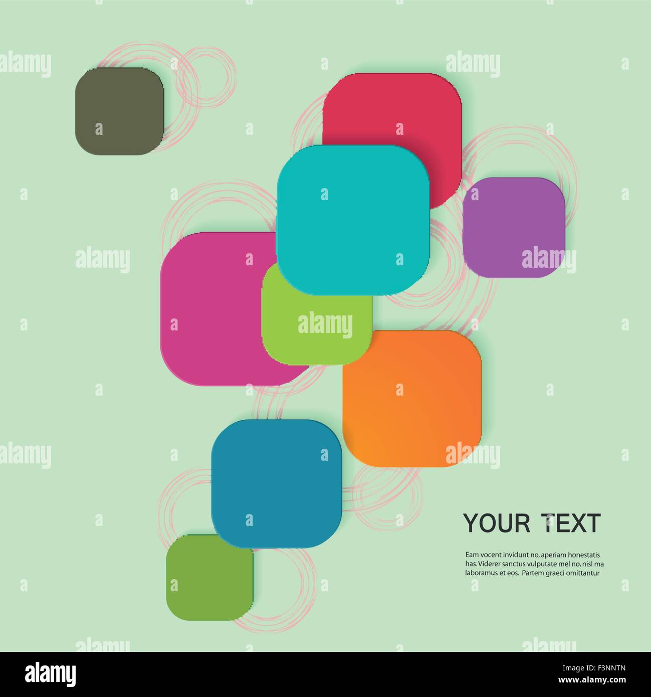 Vector color square connection eps Stock Vector Image & Art - Alamy