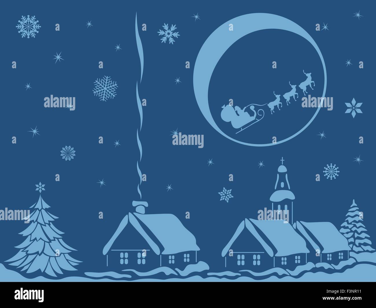 Reindeer in santa village Stock Vector Images - Alamy