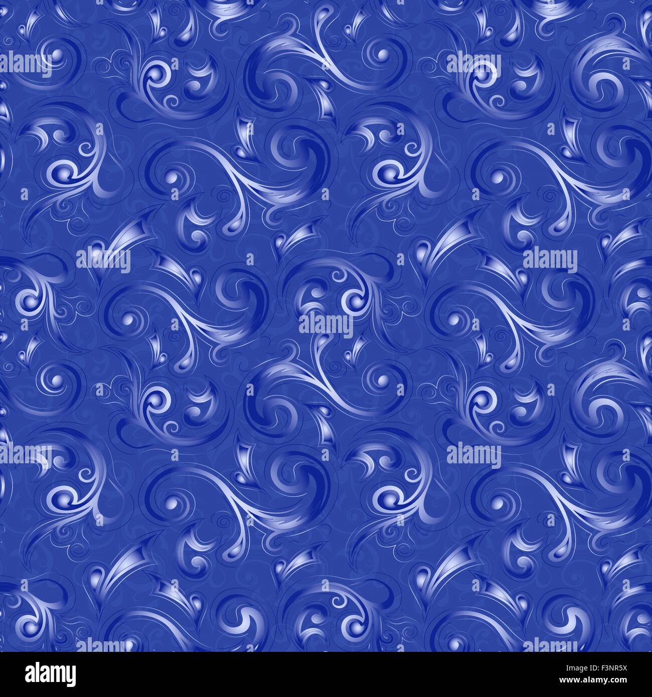 Pattern for winter motifs in blue hues, hand drawing vector ...