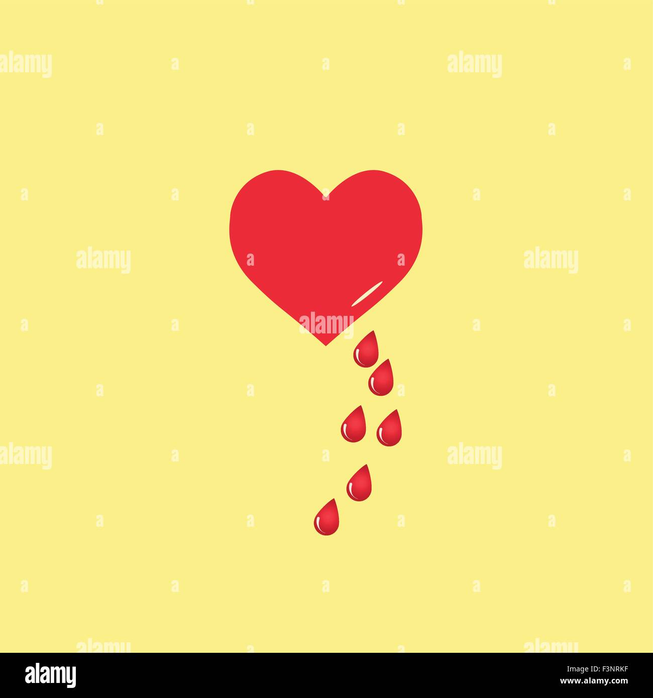 Vector heart and blood drop Stock Vector Image & Art - Alamy