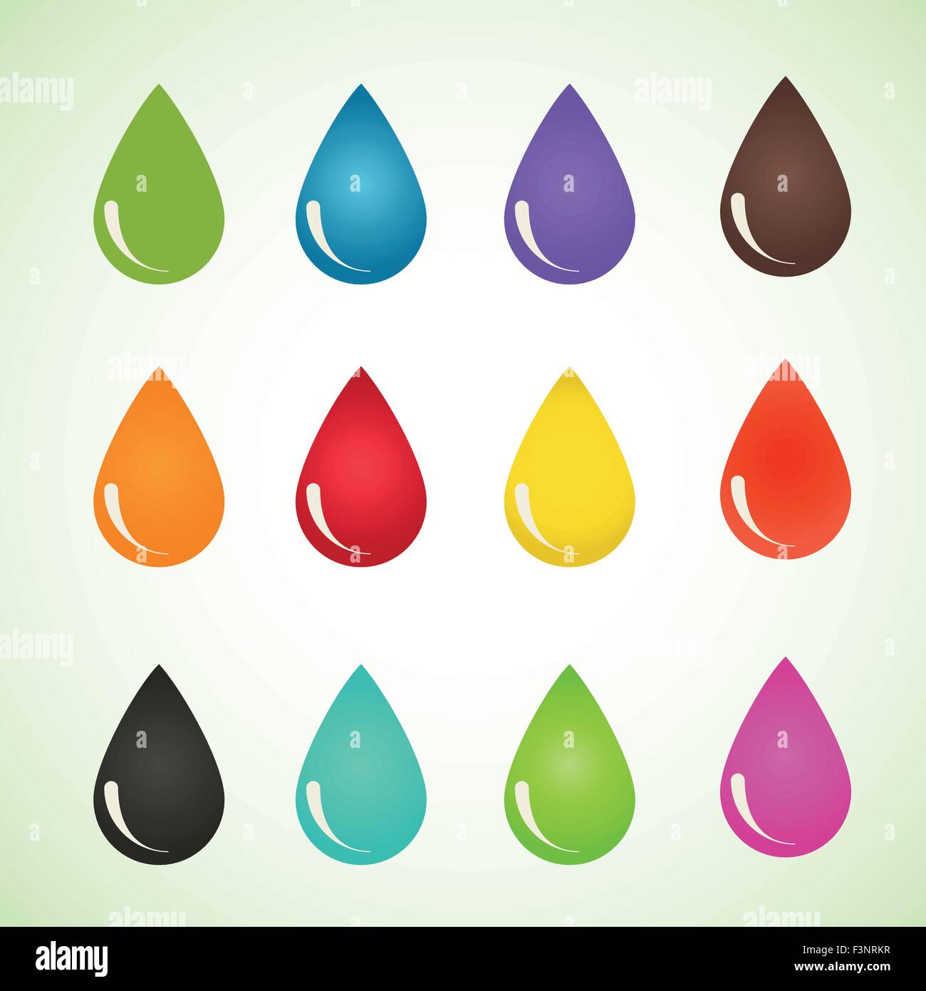 Set of drops different colors. Vector design eps10 Stock Vector Image ...