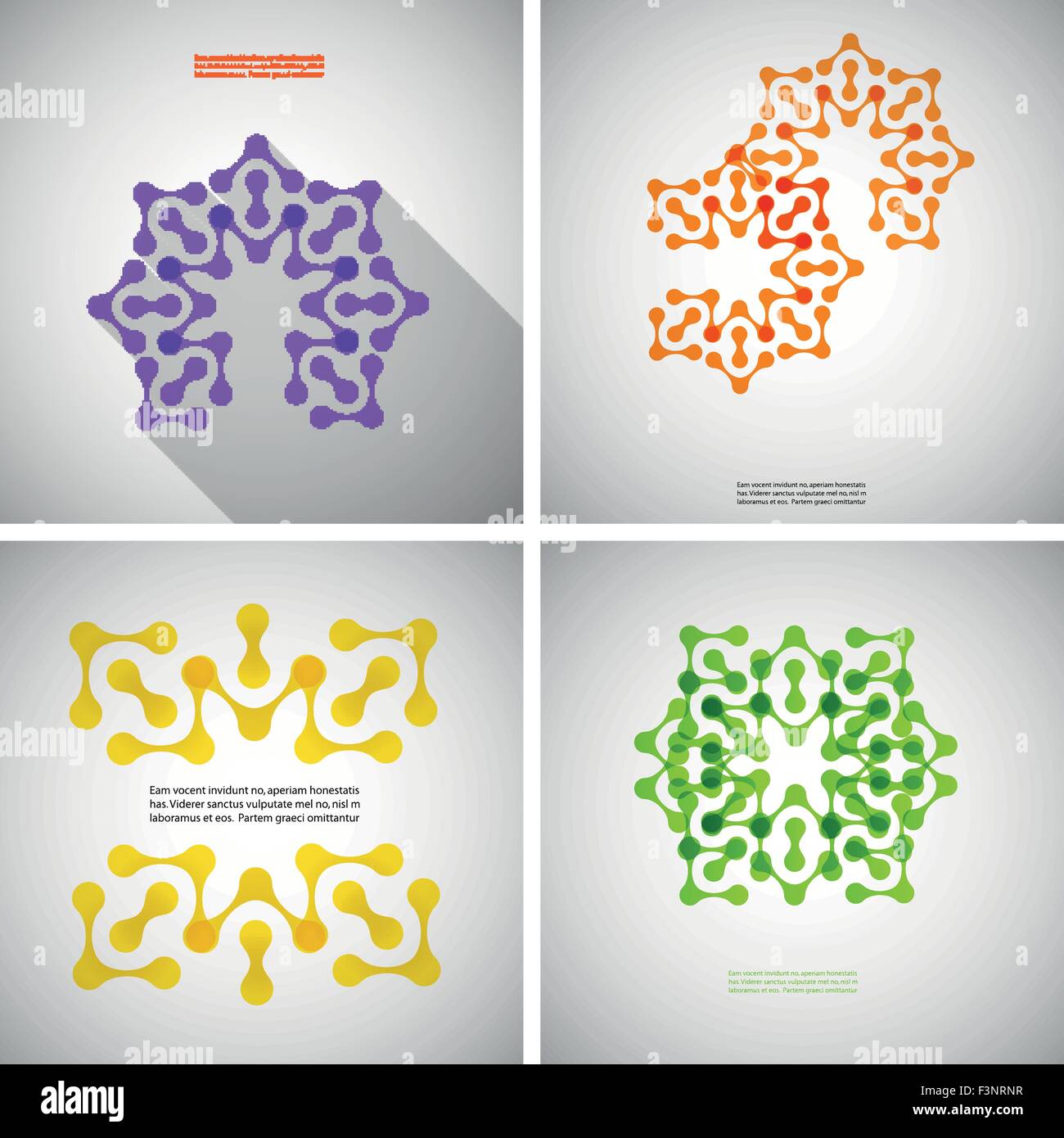 Vector set of colored flat tech patterns Stock Vector Image & Art - Alamy