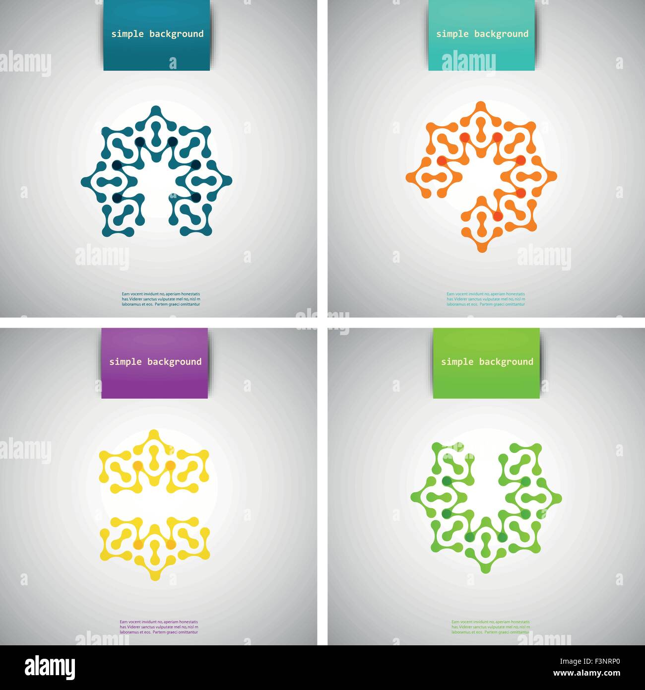 Vector set of colored flat tech patterns Stock Vector Image & Art - Alamy