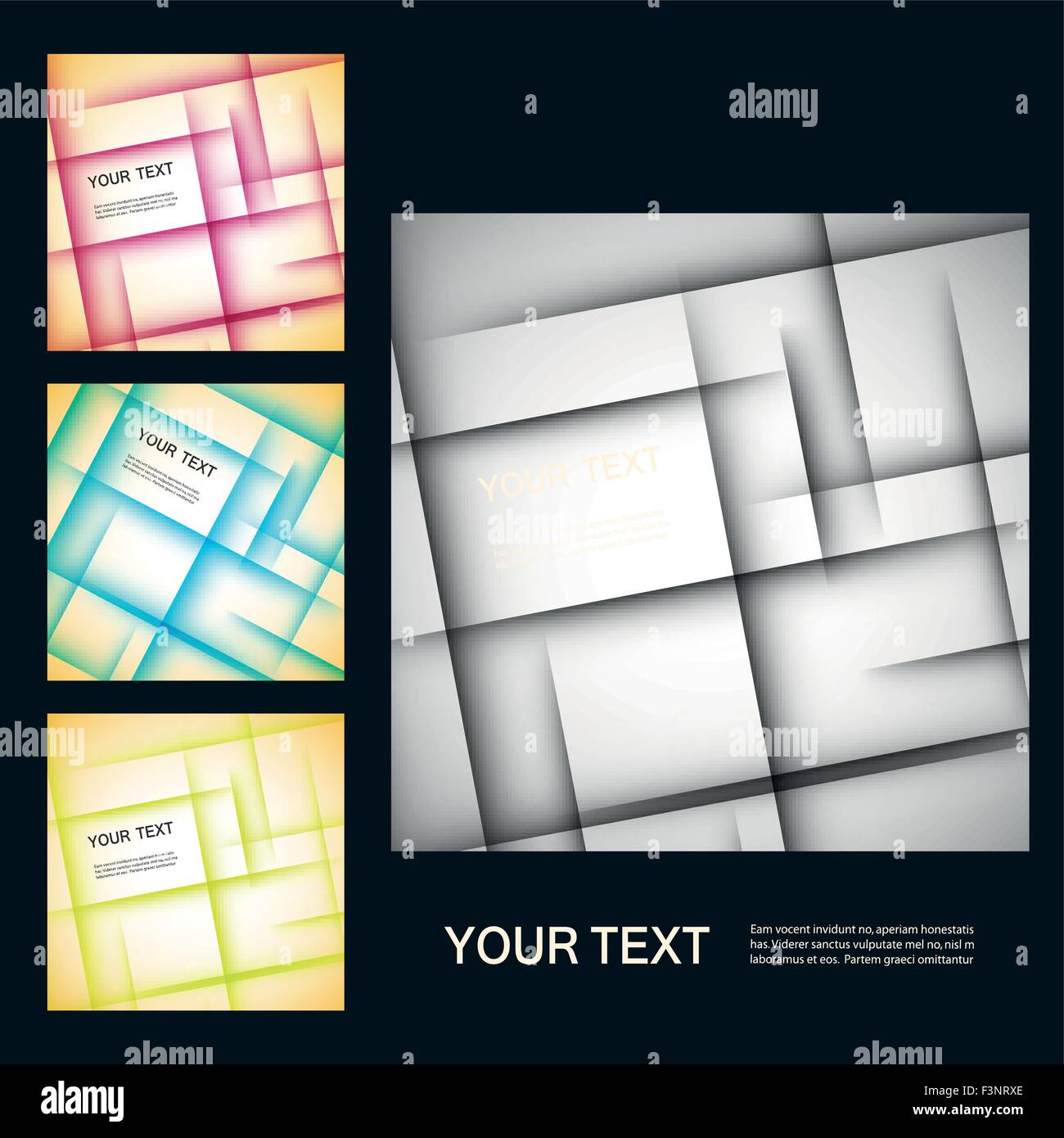 Vector set color line elements Stock Vector Image & Art - Alamy