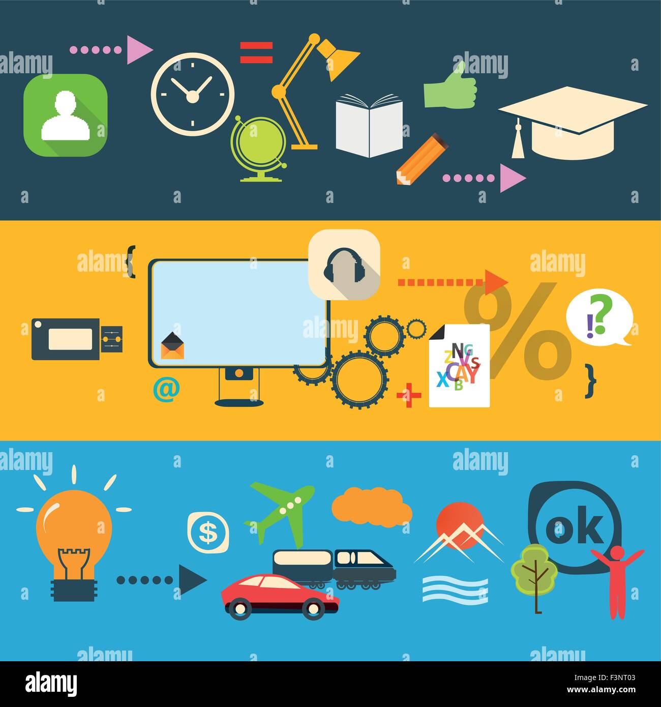 Set of processes. Vector design Stock Vector Image & Art - Alamy