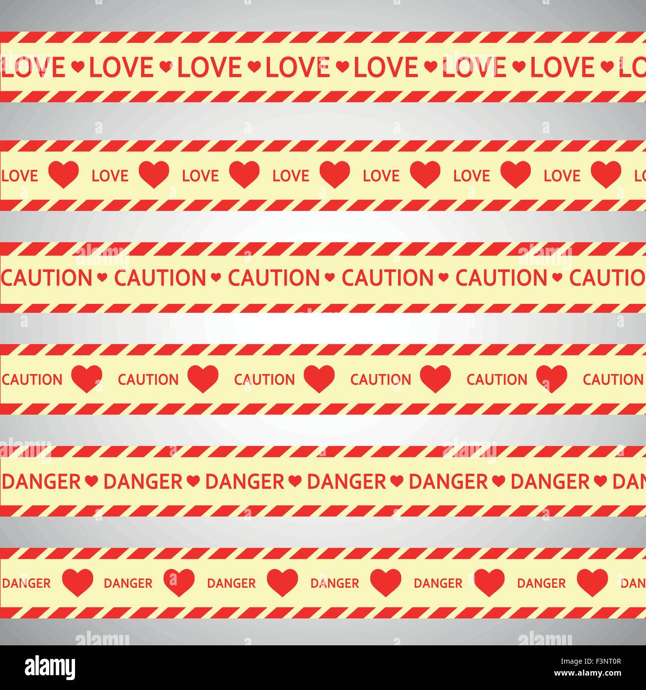 Simple vector warning tape love content on a gray Stock Vector Image ...