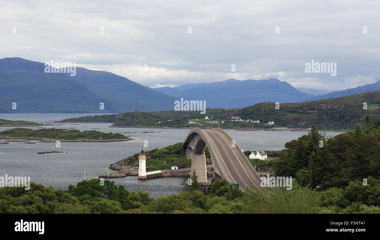 Isle of Skye Bridge, Scotland looking towards the island of Eilean Bàn ...
