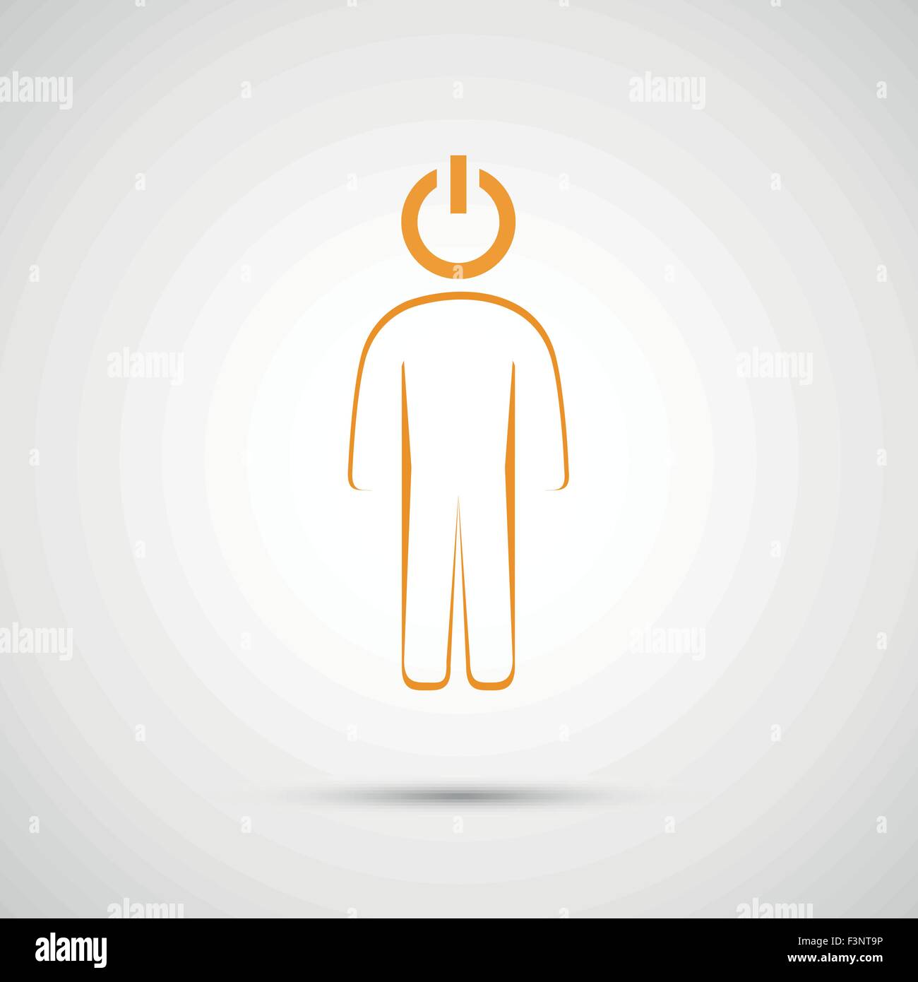 vector abstract human contour button to play Stock Vector Image & Art ...