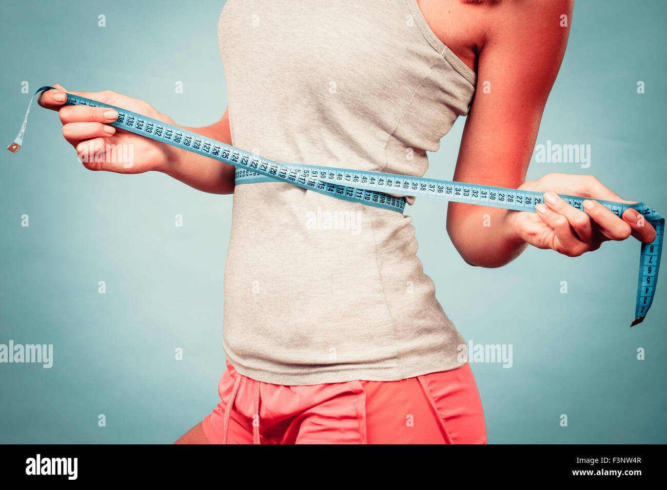 Weight loss, slim body, healthy lifestyle concept. Fit fitness girl ...