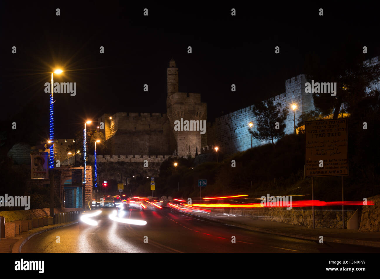 Old city of Jerusalem at night, Israel Stock Photo - Alamy
