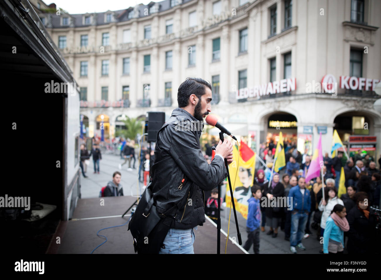 Munich, Germany. 10th Oct, 2015. Protesters hold flashmob rally in ...