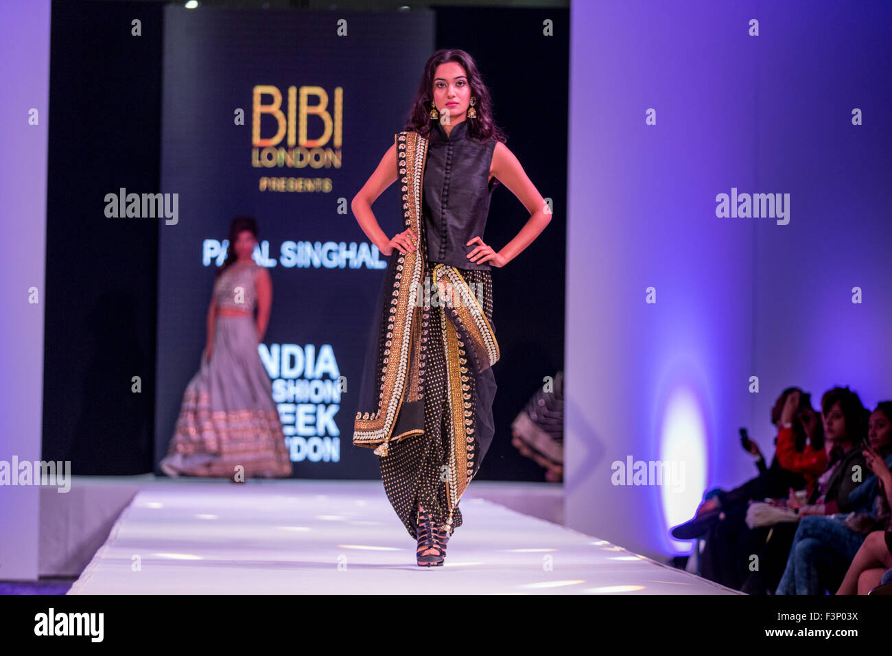 London, UK. 10th October, 2015. Day two, first catwalk show of India ...