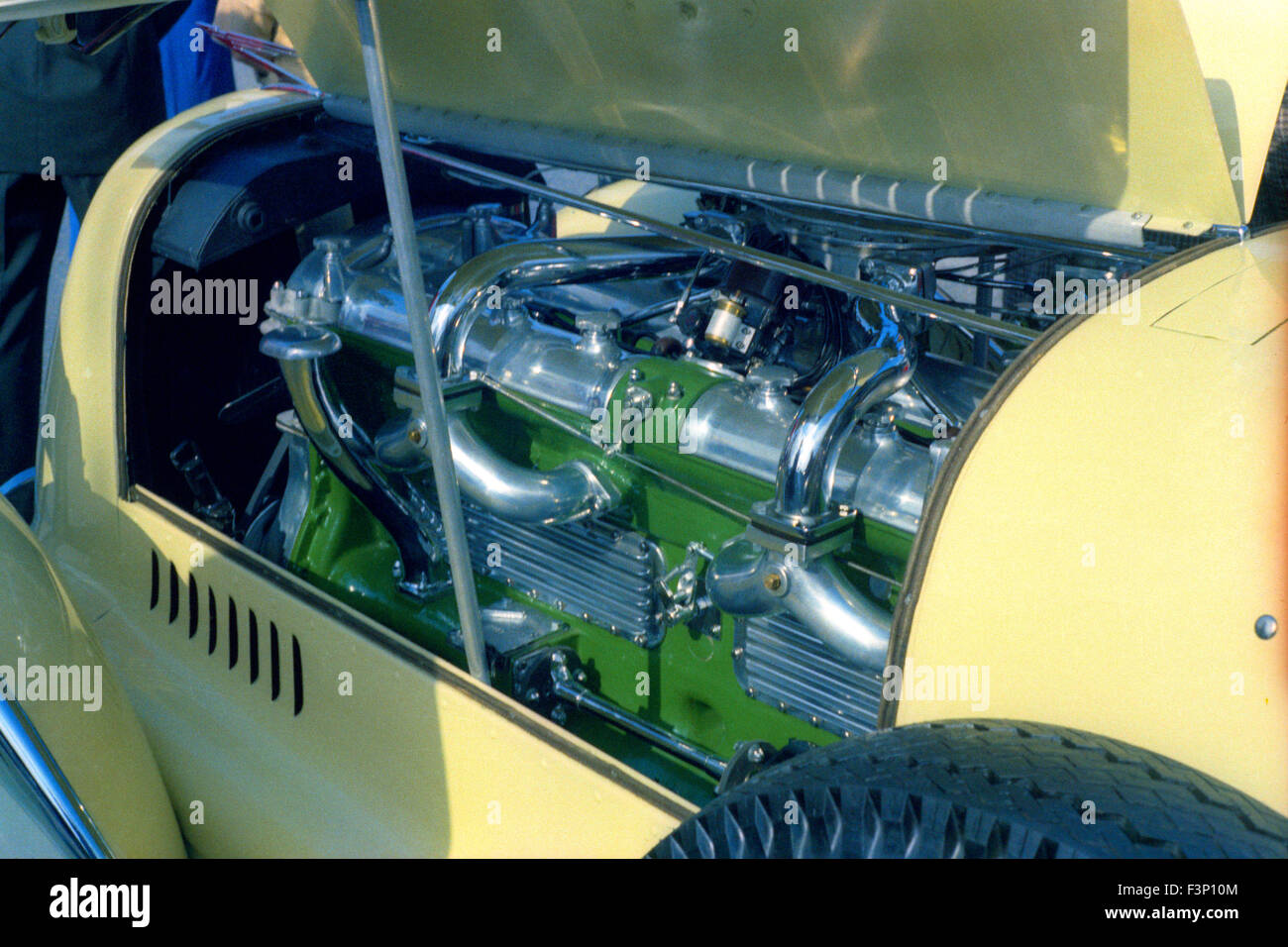 engine at early sports car at 1960s car show in Florida Stock Photo - Alamy