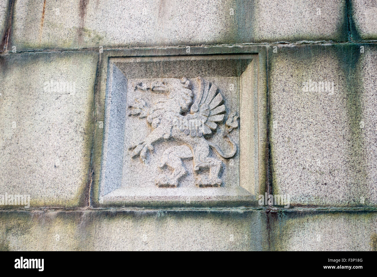 Old ston Griffin Stock Photo - Alamy