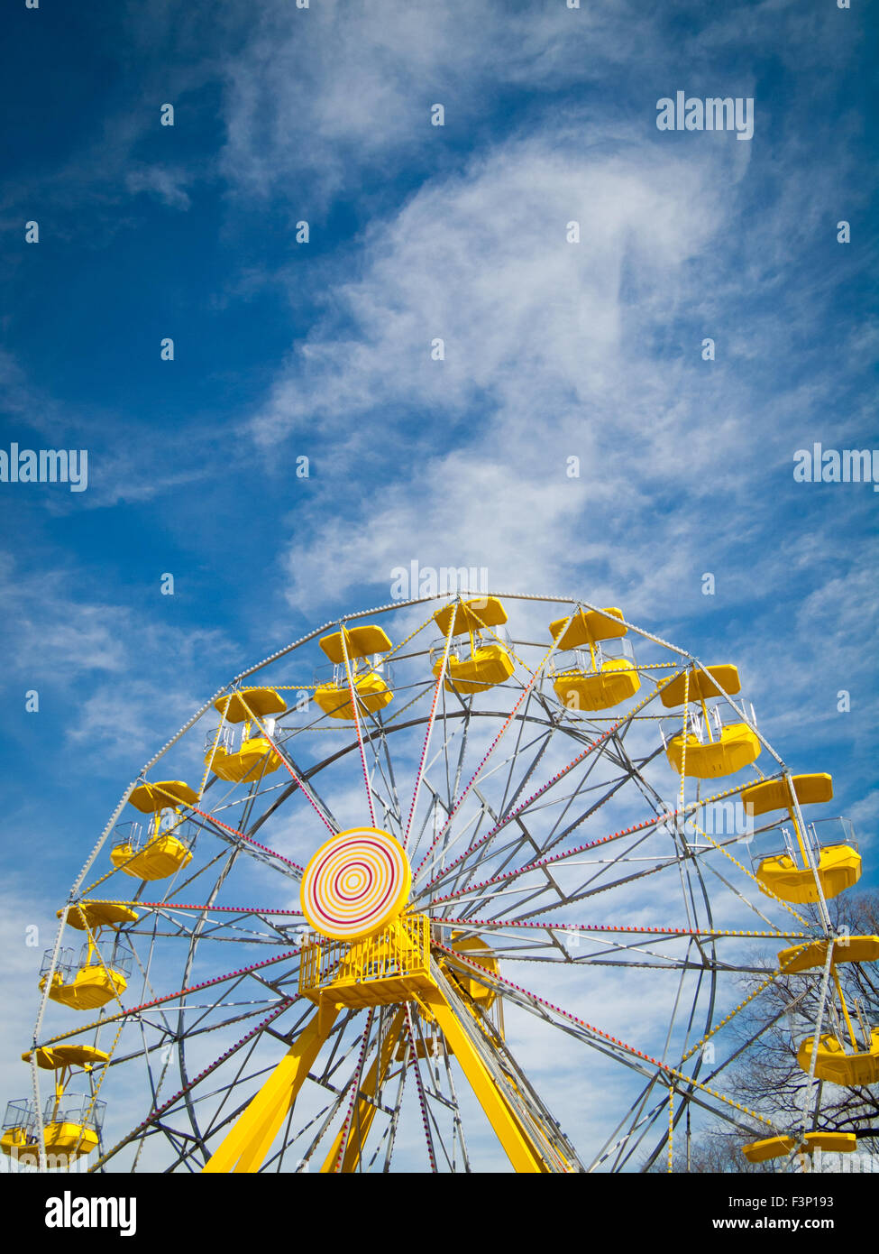 The yellow ferris wheel at the PotashCorp Playland at Kinsmen Park in ...
