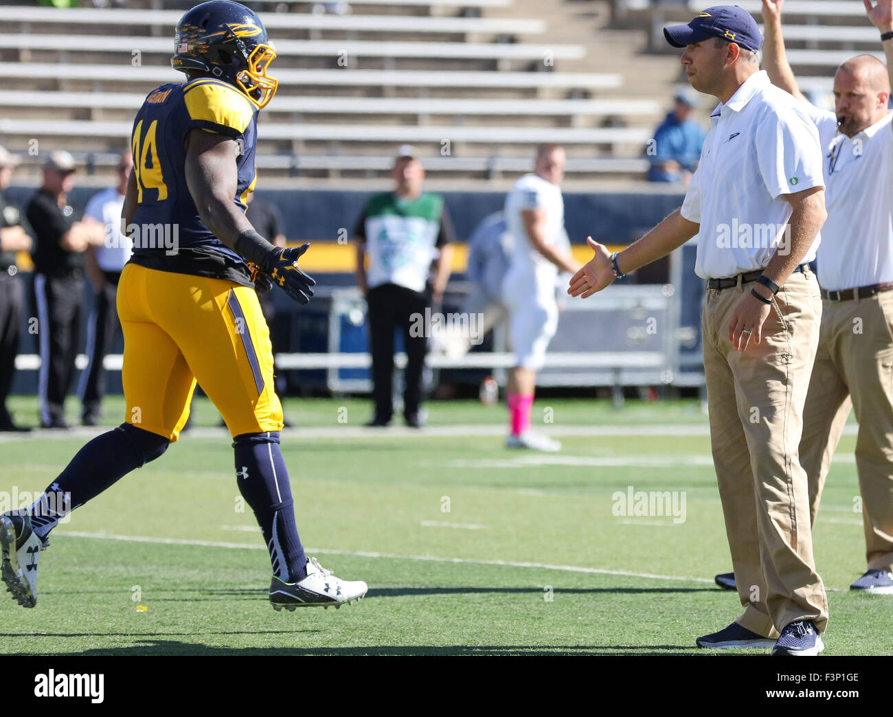 Toledo, OH, USA. 10th Oct, 2015. Toledo Head Coach Matt Campbell and ...