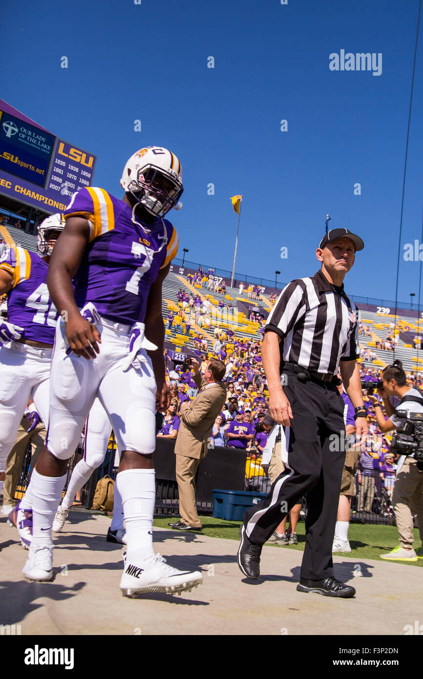 Rouge, LA, USA. 10th Oct, 2015. LSU Tigers running back Leonard ...