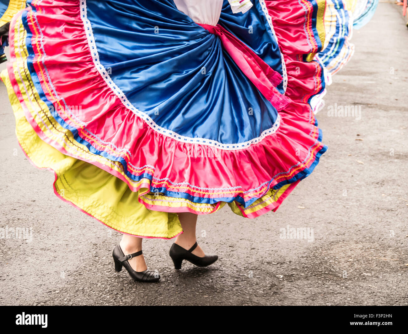 Colorful traditional Costa Rica skirt Stock Photo - Alamy
