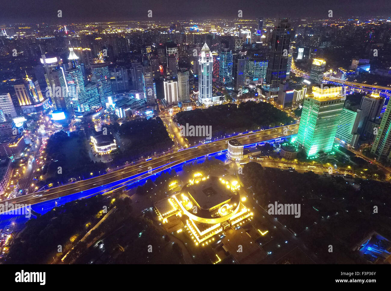 Shanghai. 11th Oct, 2015. Photo taken on Oct. 4, 2015 shows an aerial ...