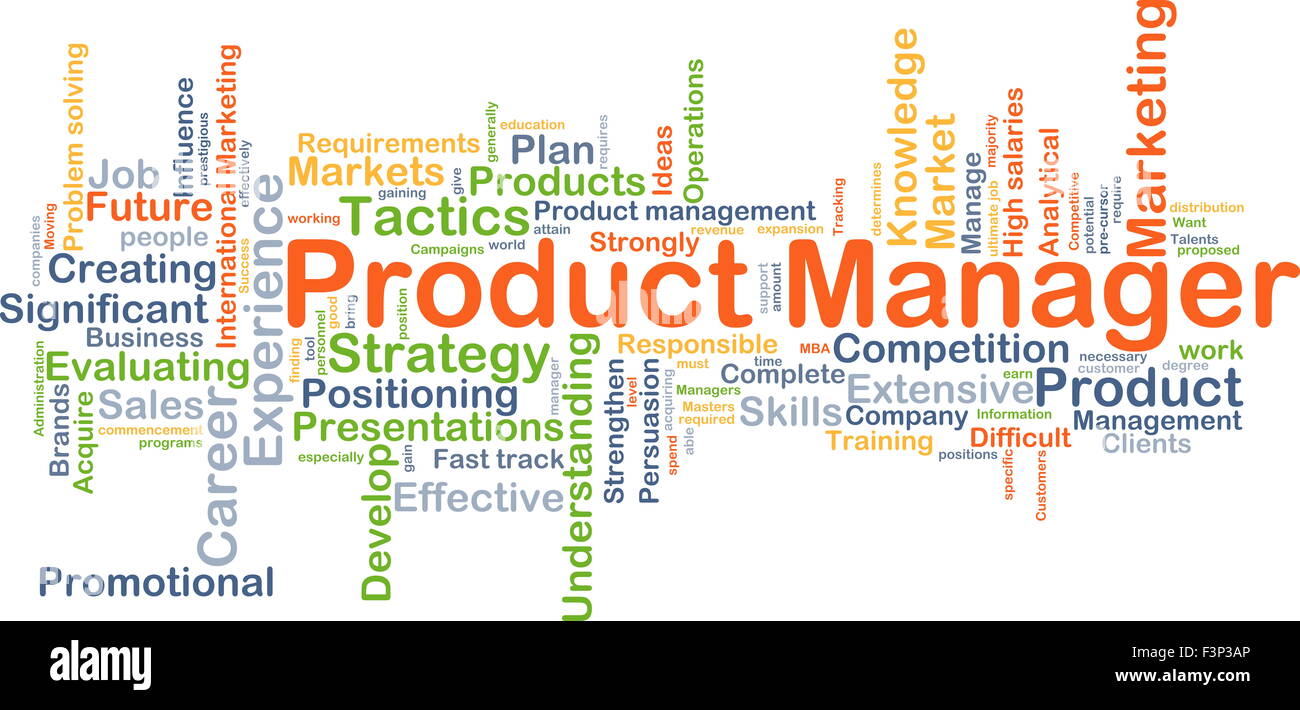 Background concept wordcloud illustration of product manager Stock ...