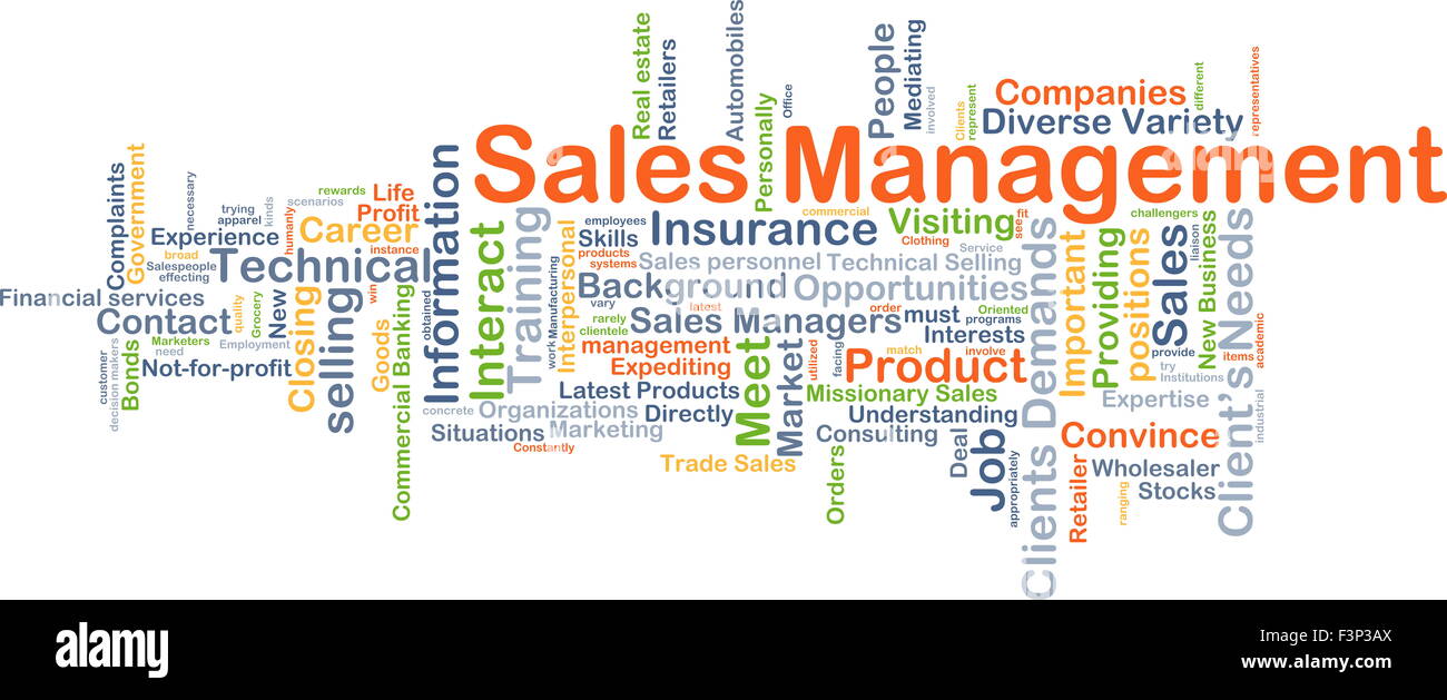 Background concept wordcloud illustration of sale management Stock ...