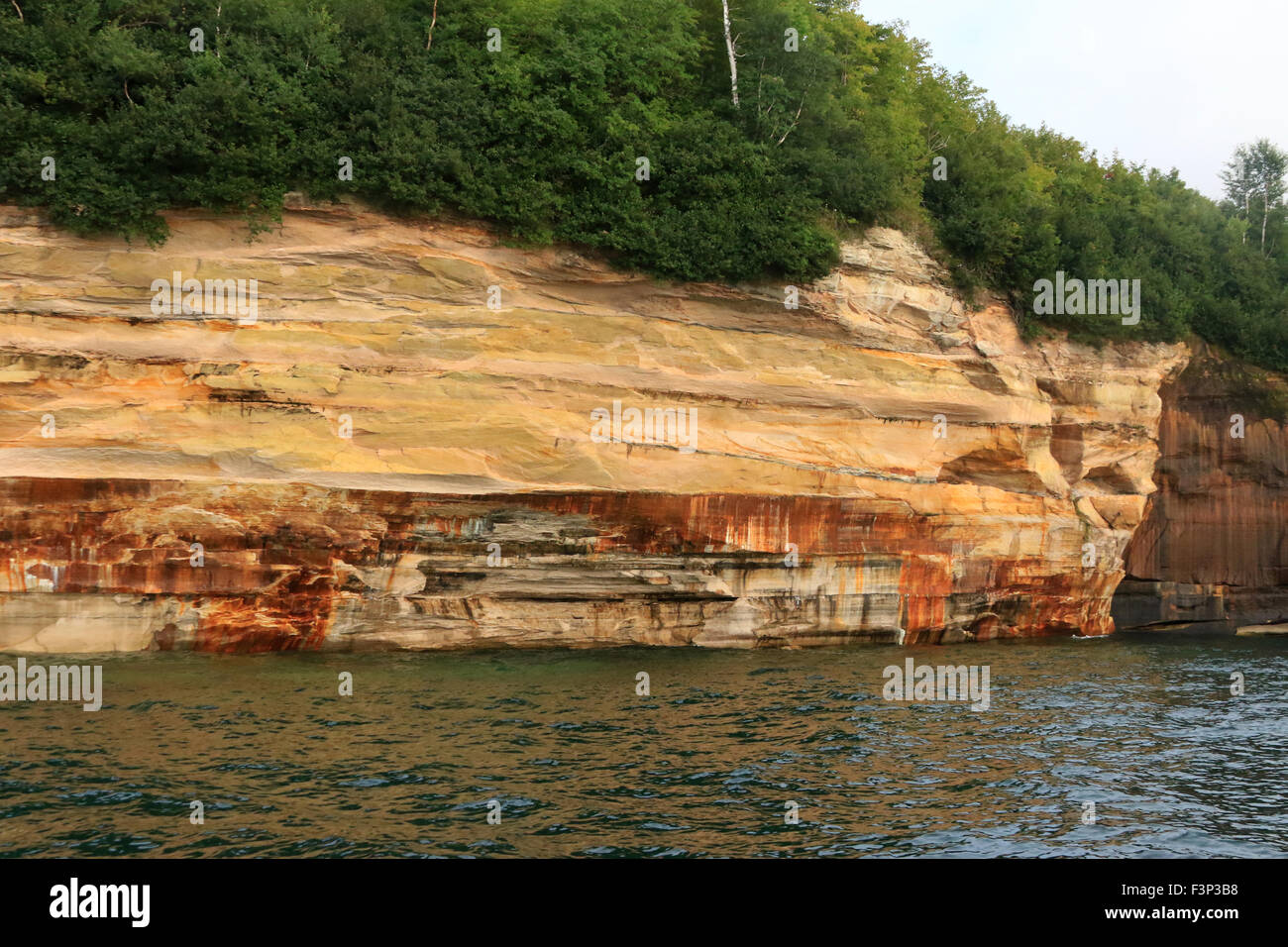 Pictured Rocks National Lakeshore on lake superior as viewed from the ...