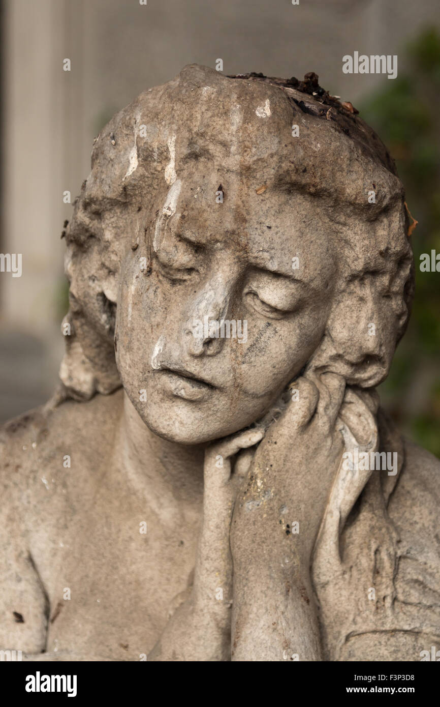 Mournful statue, National Cemetery, Santiago, Chile Stock Photo - Alamy