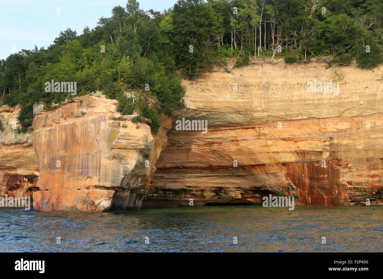 Pictured Rocks National Lakeshore on lake superior as viewed from the ...