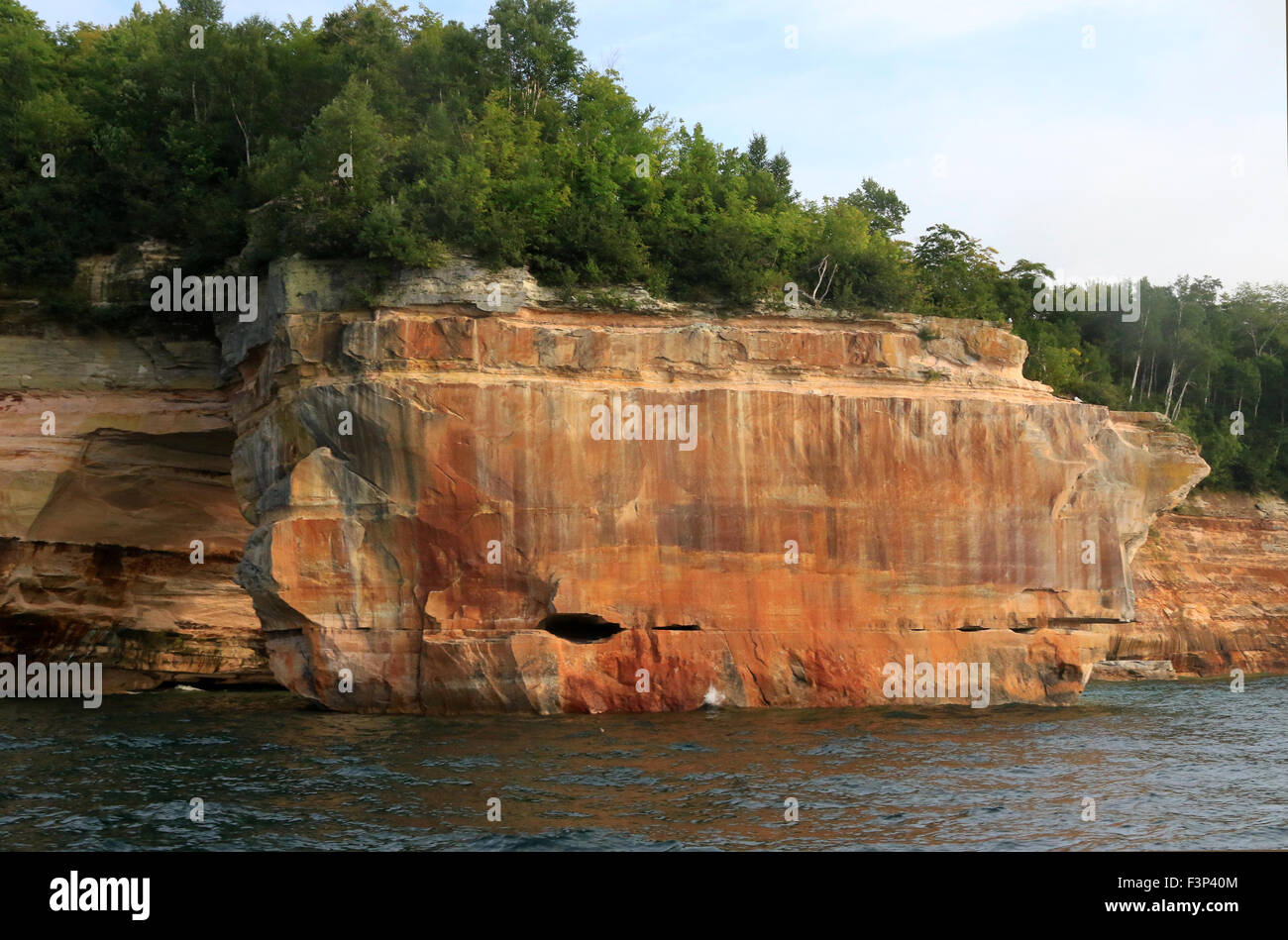 Pictured Rocks National Lakeshore on lake superior as viewed from the ...