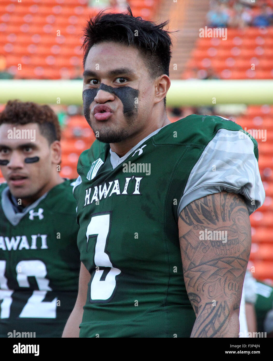 Honolulu, Hawaii, USA. 10th Oct, 2015. Hawaii Rainbow Warriors ...