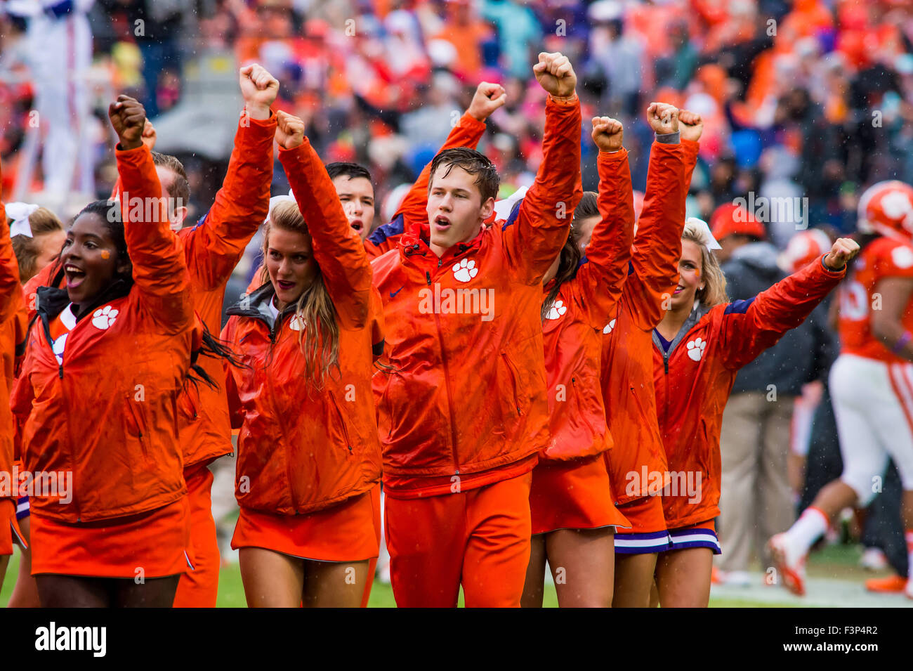 Clemson Cheerleaders during the NCAA Football game between Georgia Tech ...