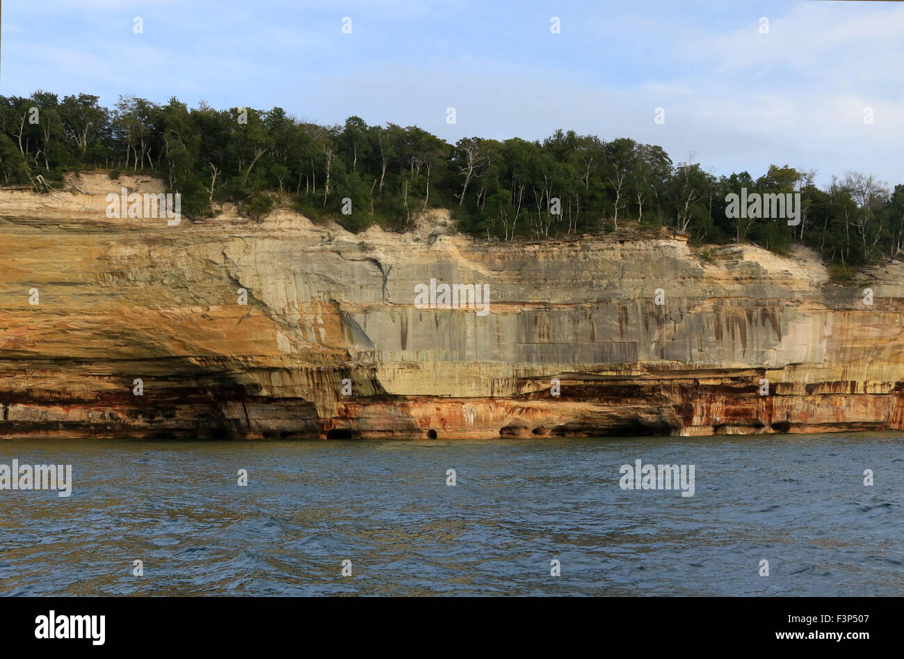Pictured Rocks National Lakeshore on lake superior as viewed from the ...