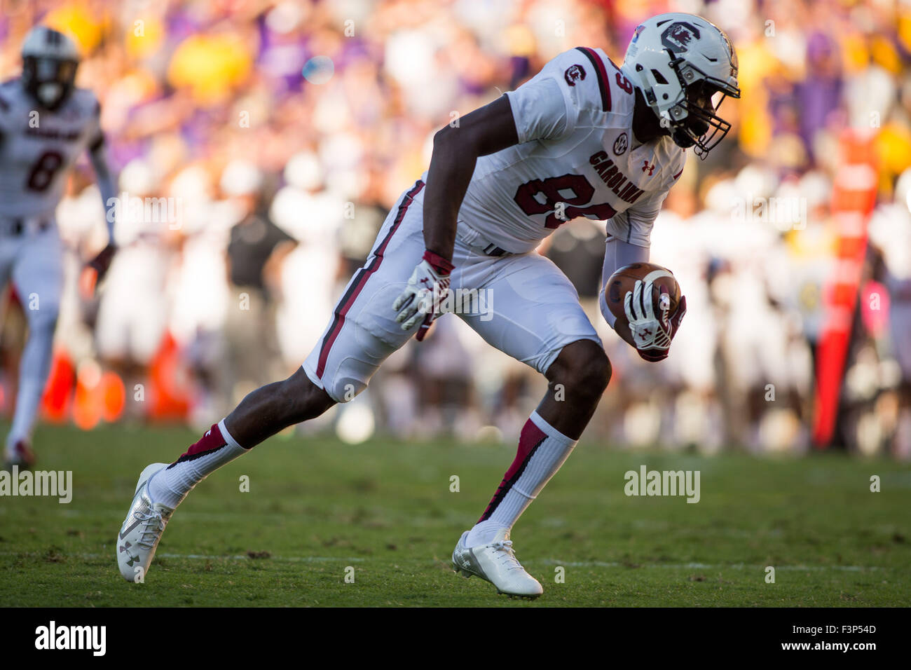 Rouge, LA, USA. 10th Oct, 2015. South Carolina Gamecocks tight end ...