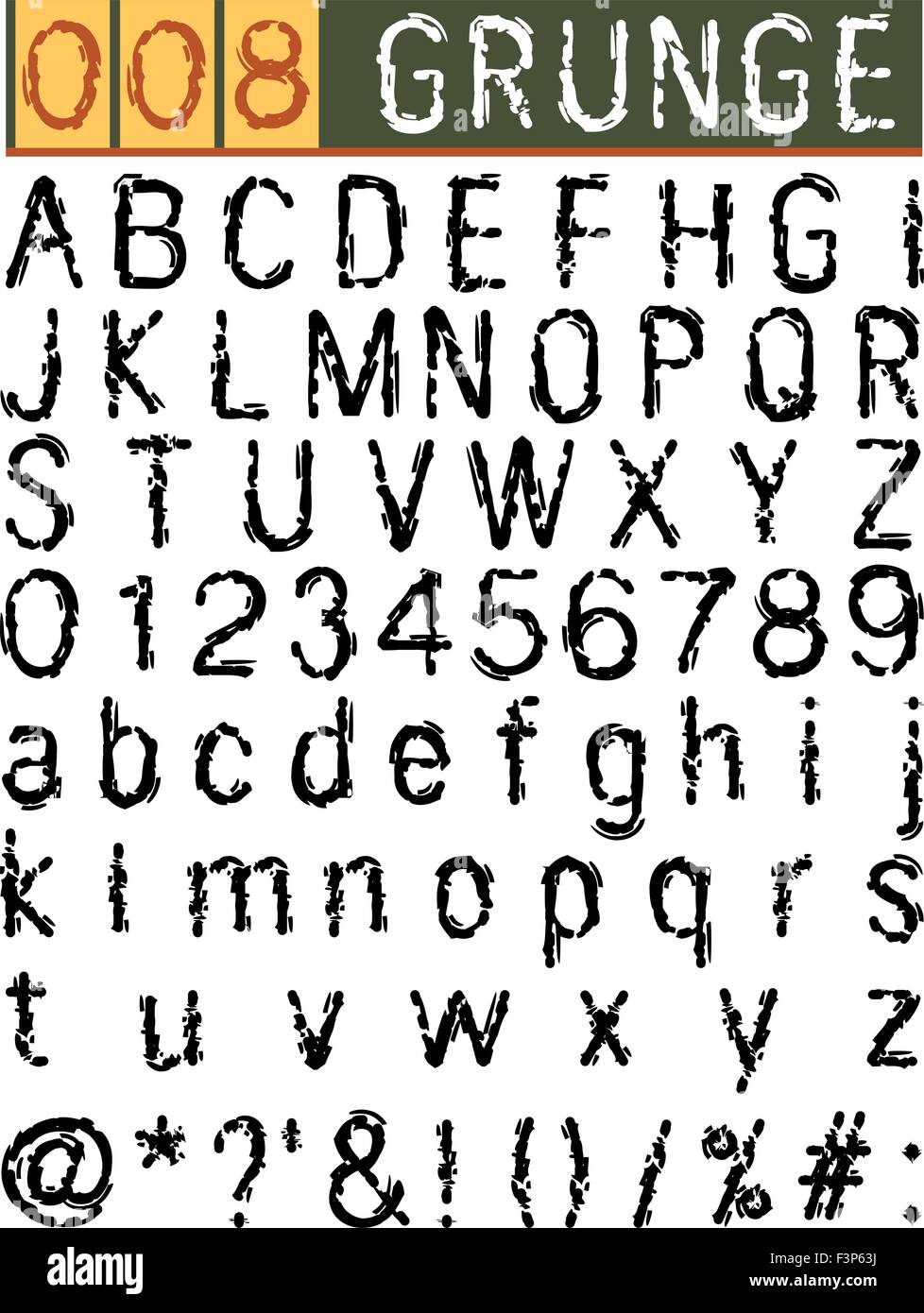 Grunge Alphabet, Font Set Vector Art Stock Vector Image & Art - Alamy