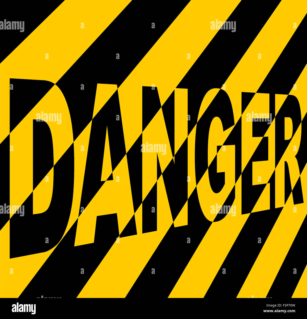 Danger sign in yellow and black Stock Photo - Alamy