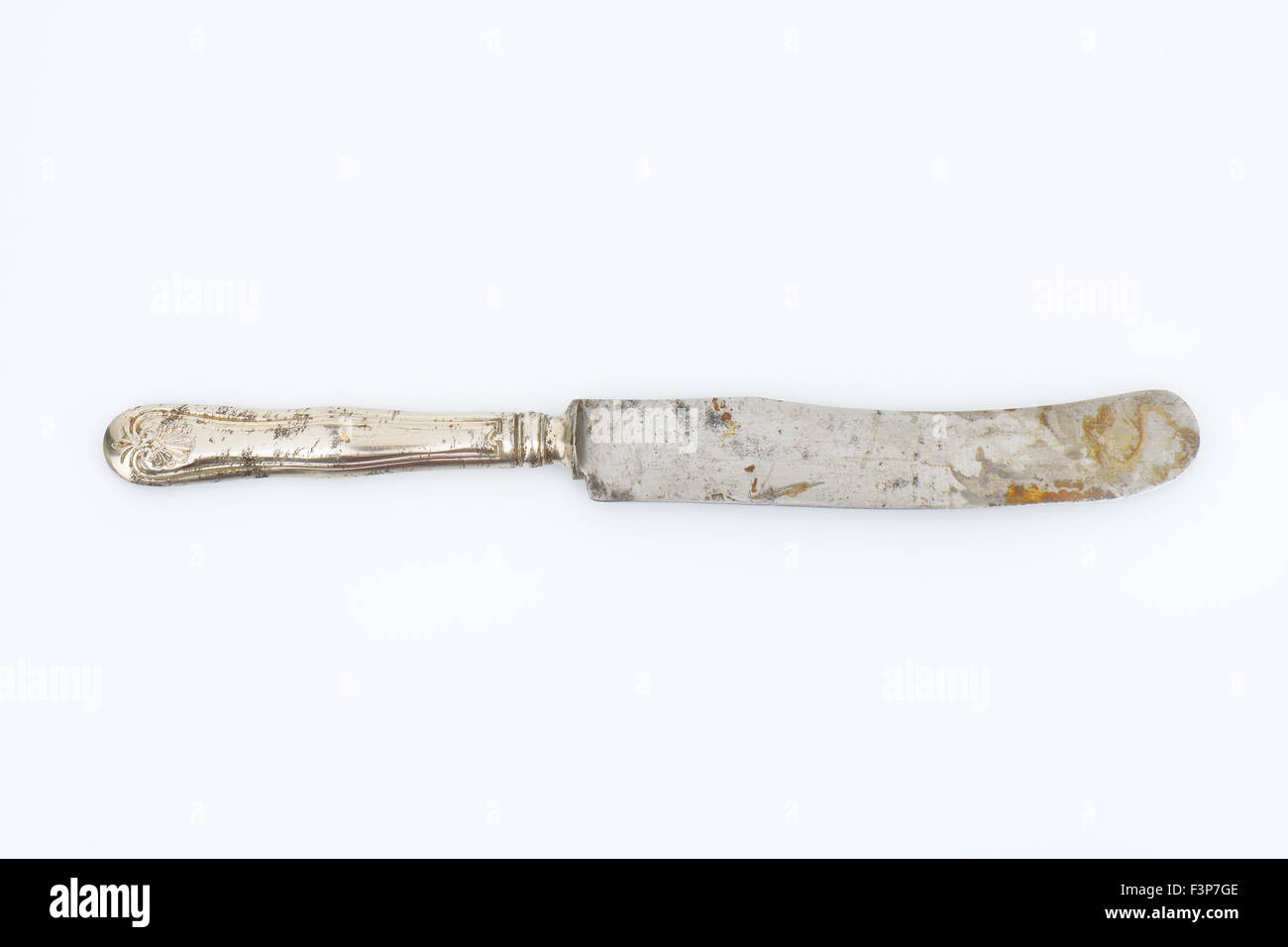 old table knife on white background Stock Photo - Alamy