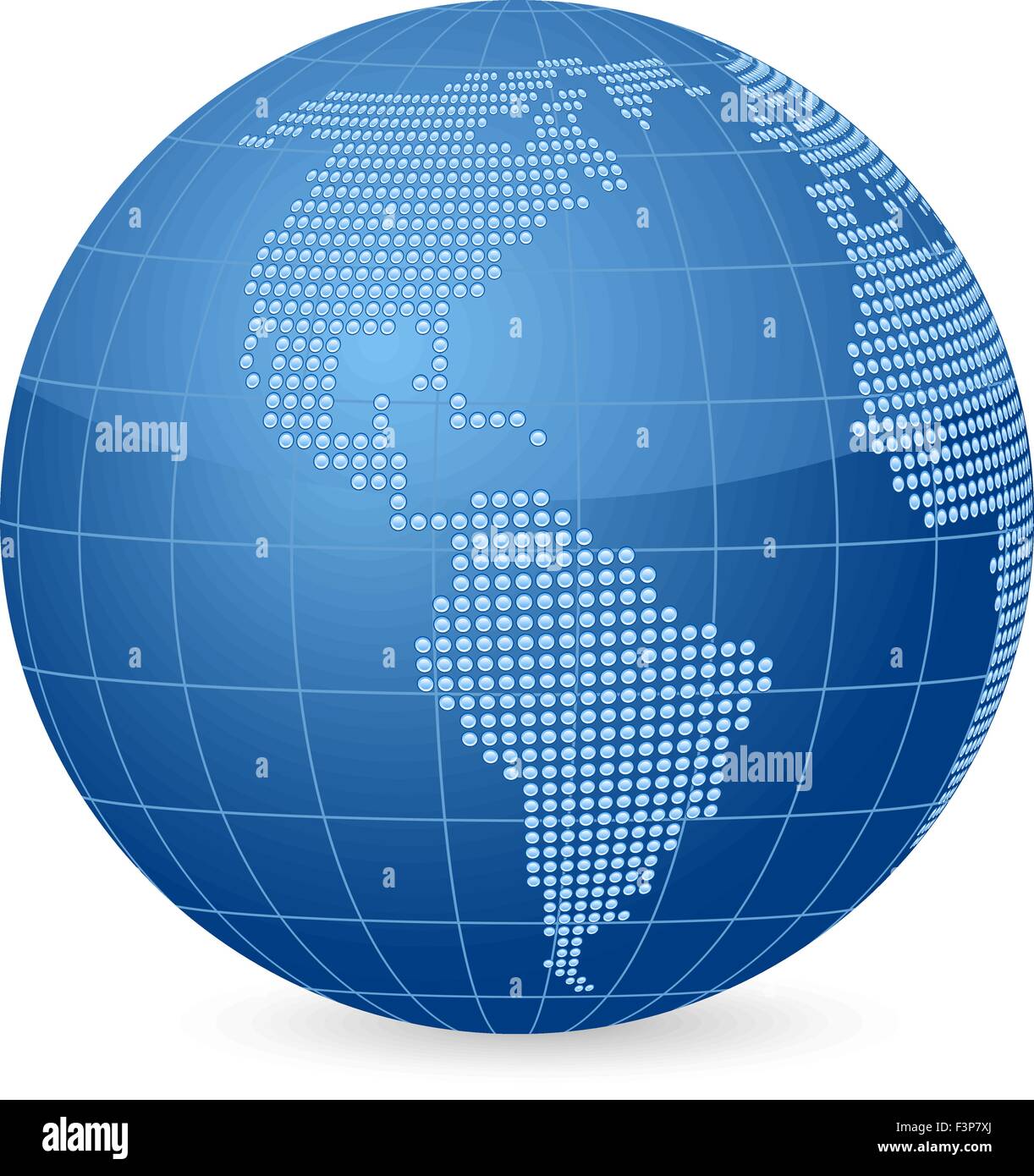 World globe formed by dots. Vector illustration Stock Vector Image ...