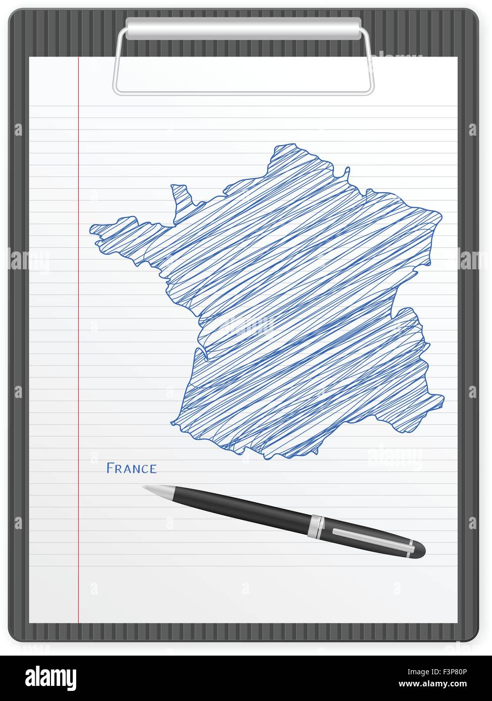 Map france drawing hi-res stock photography and images - Alamy