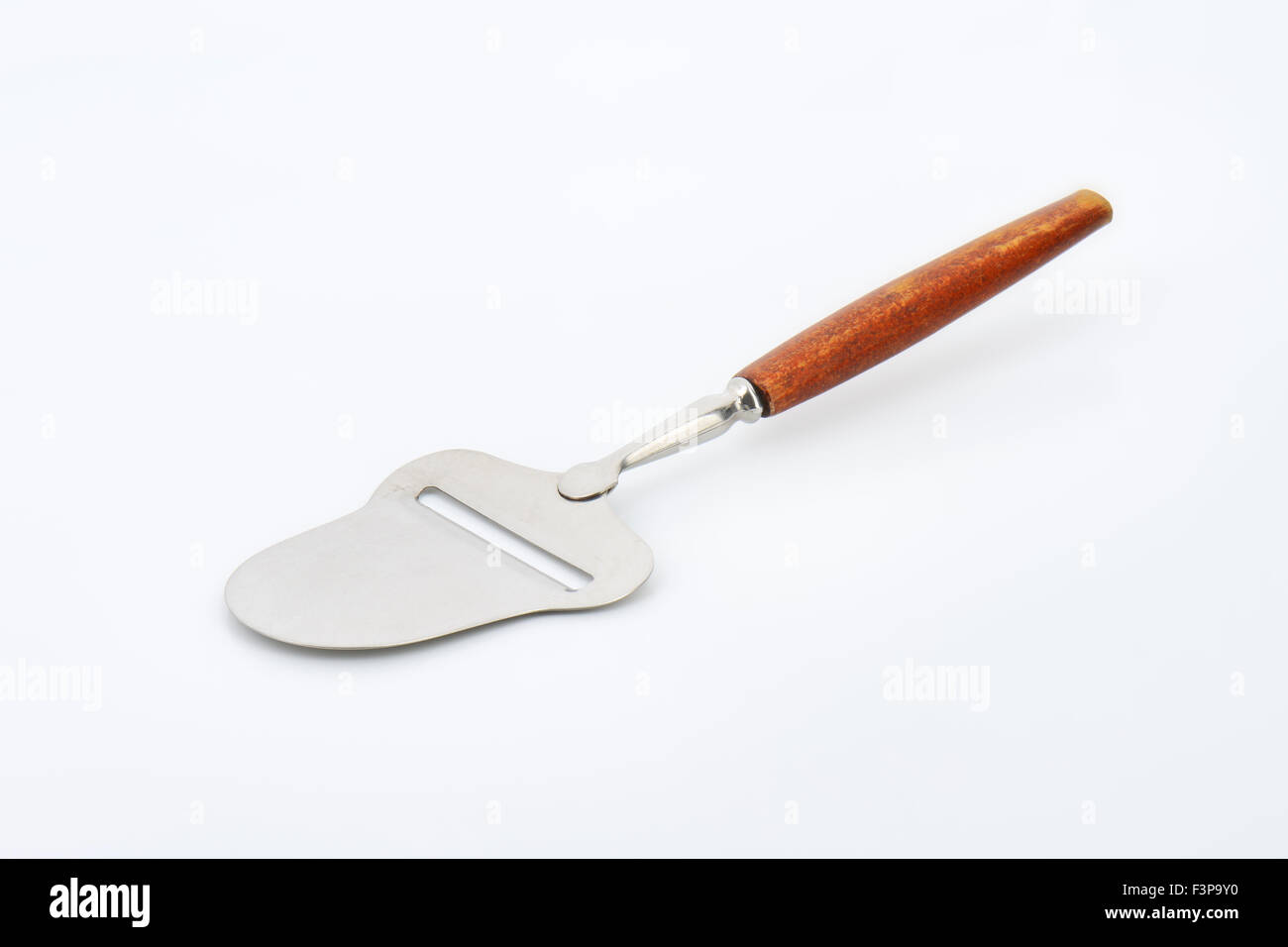 cheese cutter with wooden handle on white background Stock Photo - Alamy