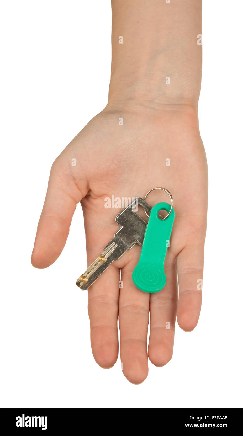 Hand holding keys hi-res stock photography and images - Alamy