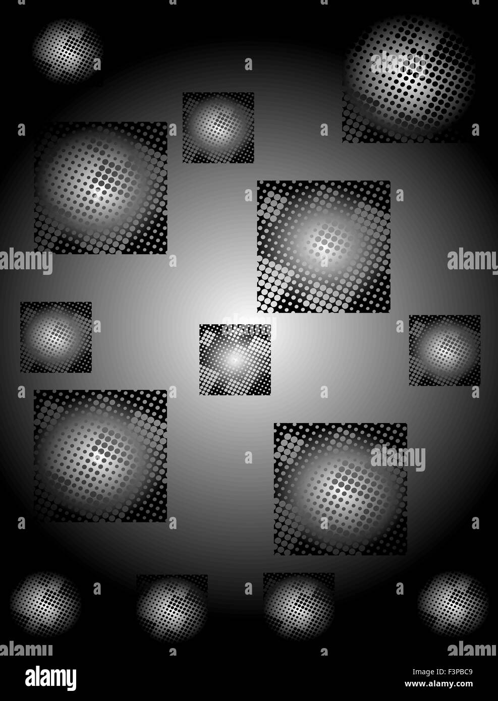 Background Composition, Web Template (Halftone) Vector Art Stock Vector ...