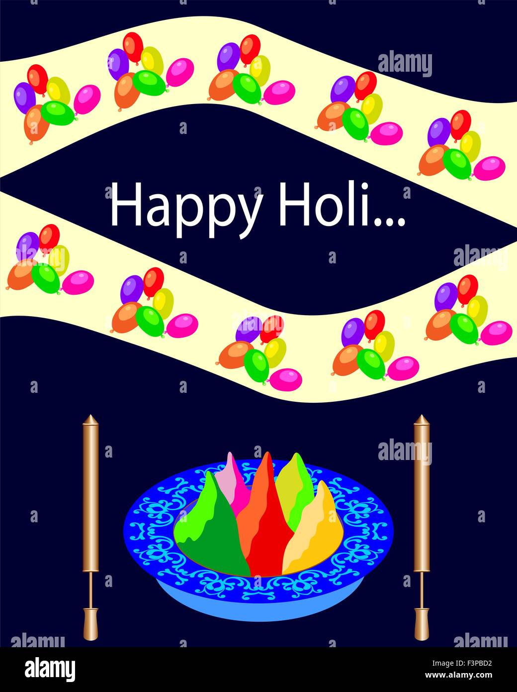 Holi The Festival Of Colours Vector Art Stock Vector Image & Art - Alamy