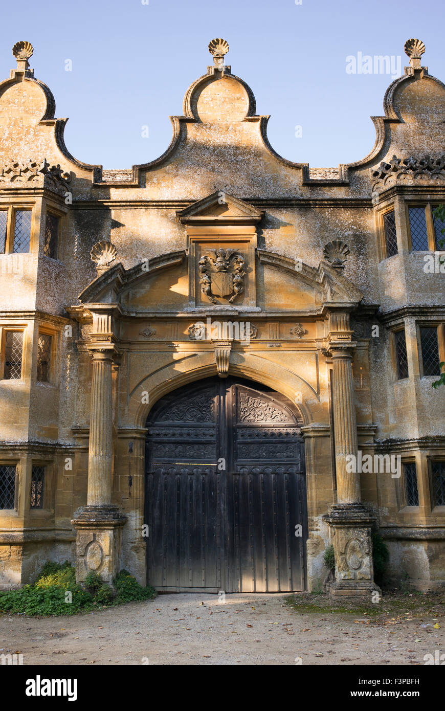 Stanway house gatehouse. Cotswolds, Gloucestershire, England Stock ...